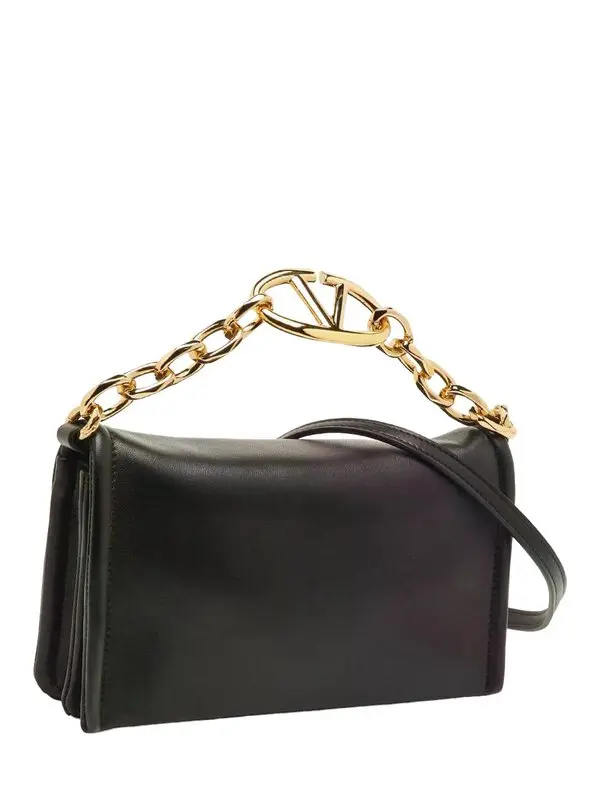 Valentino Garavani Vlogo Chain Shoulder Bag - Black