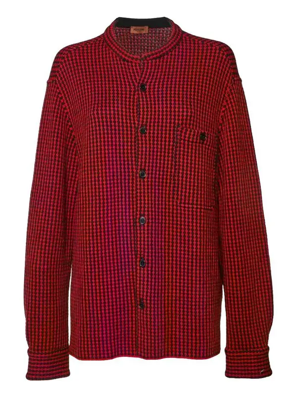 Missoni Patterned Knit Cardigan - Red