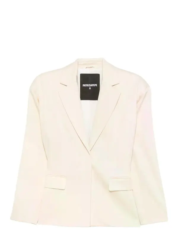 Patrizia Pepe Single-breasted Belted Jacket - Neutrals