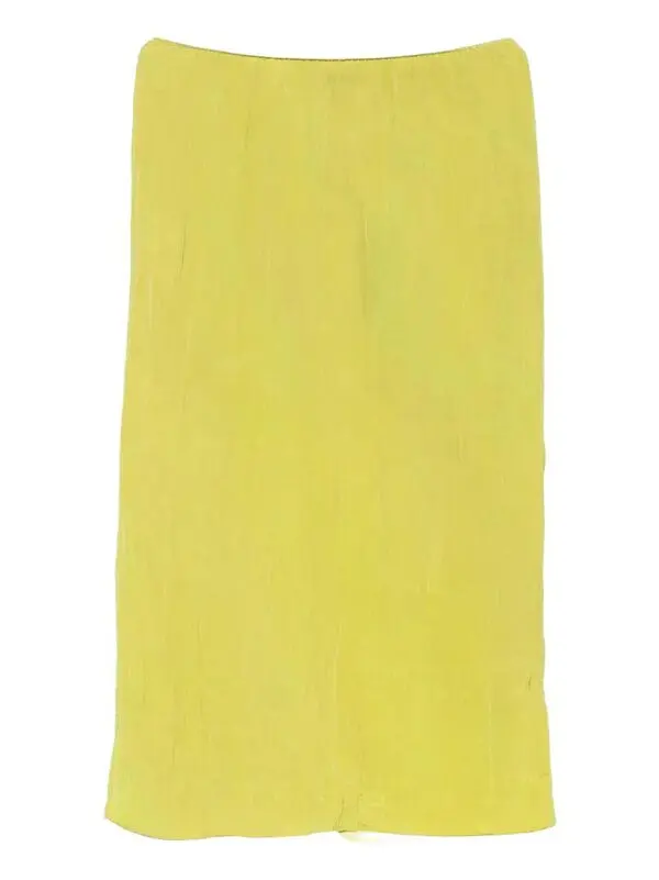 Tibi Crinkle-finish Slip Midi Skirt - Yellow