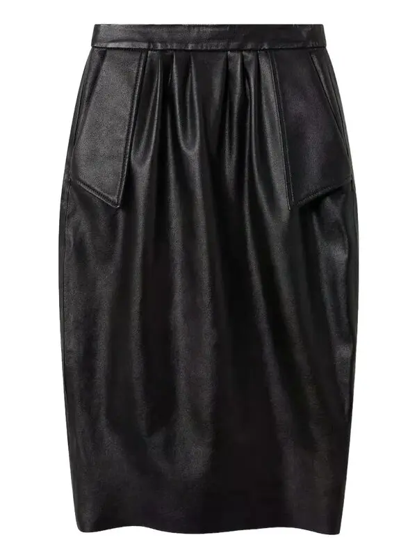 Stella McCartney Pleated Front Pencil Skirt - Black