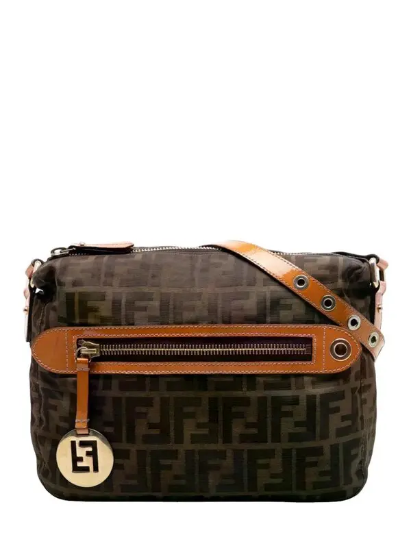 Fendi Zucca Canvas Crossbody Bag - Brown
