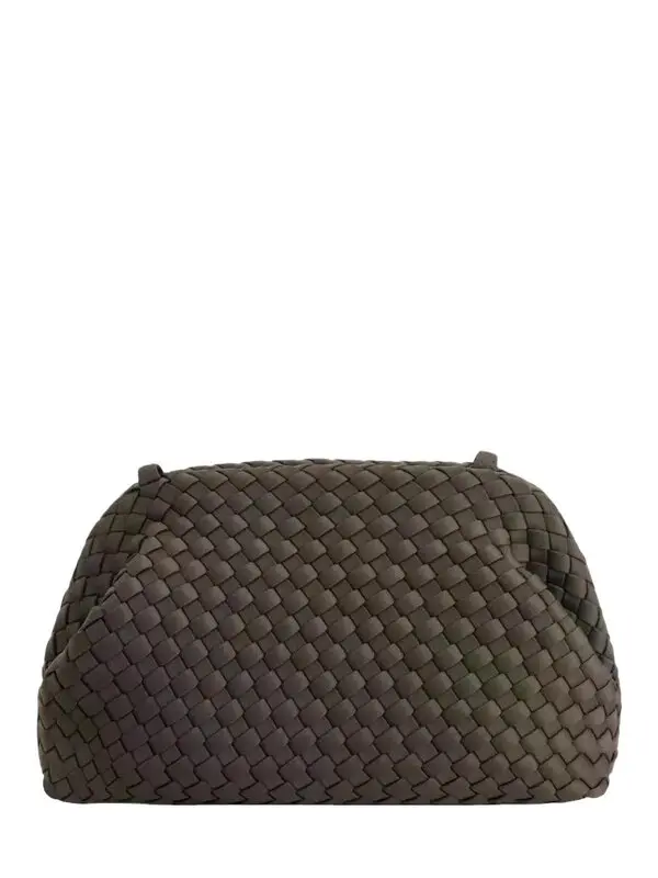 MARREA Woven Drawstring Clutch Bag - Brown