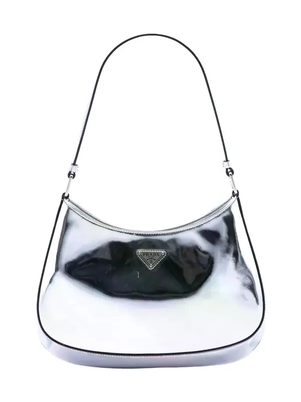 Prada Spazzolato Cleo Shoulder Bag - Silver