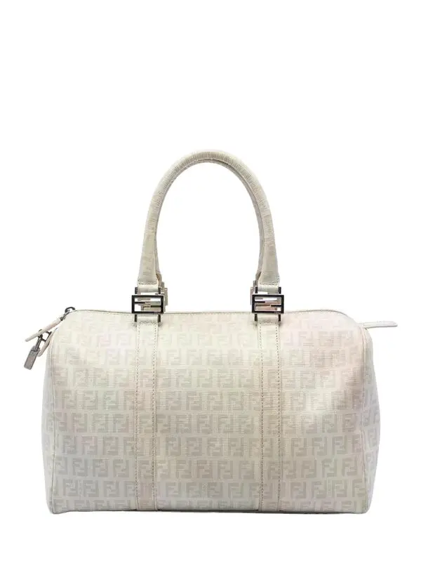 Fendi Zucchino Bauletto Boston Bag - Neutrals