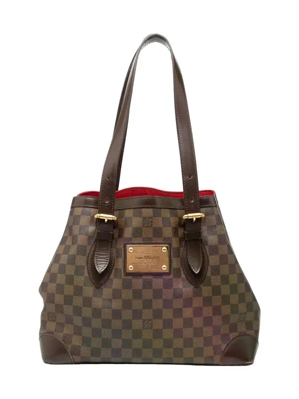 LOUIS VUITTON Damier Ebene Hampstead Mm Tote Bag - Brown