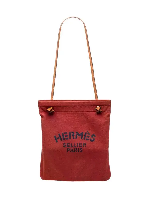 Hermès Toile Aline Grooming Bag Mm Tote Bag - Red