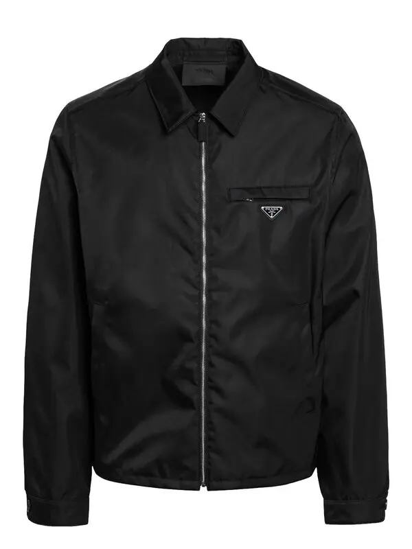 Prada Re-nylon Zip-up Jacket - Black