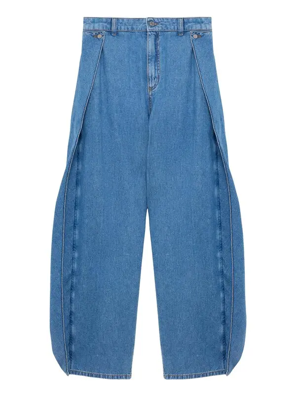 Loewe Wrap Wide-leg Jeans - Blue
