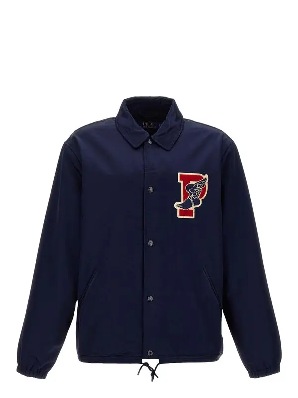 Polo Ralph Lauren Logo Patch Coach Jacket - Black