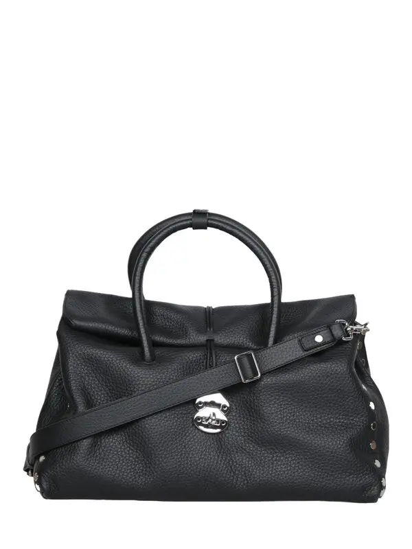 ZANELLATO Double-handled Handbag With Studded Detail - Black