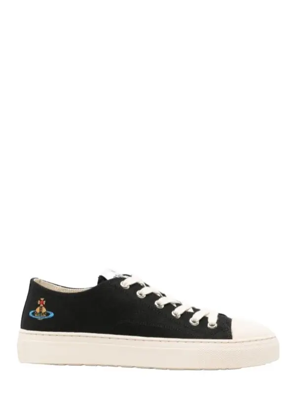 VIVIENNE WESTWOOD Orb Embroidered Low-top Sneakers - Black