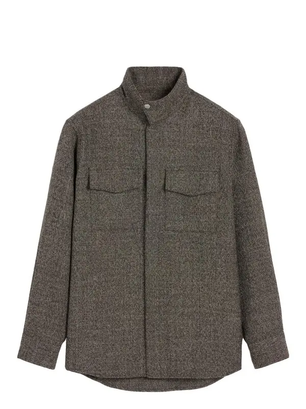 AMI Paris High Collar Shirt - Black