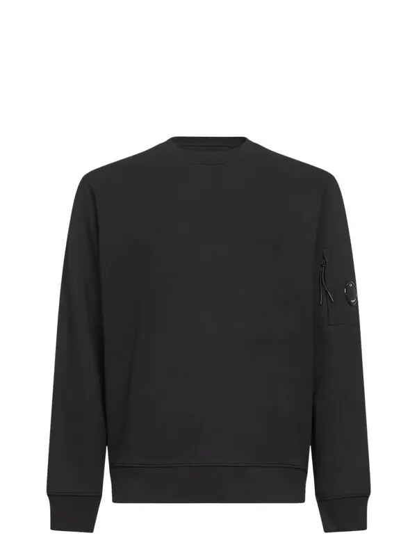 C.P. COMPANY Long-sleeved Sweatshirt With Zip Pocket - Black