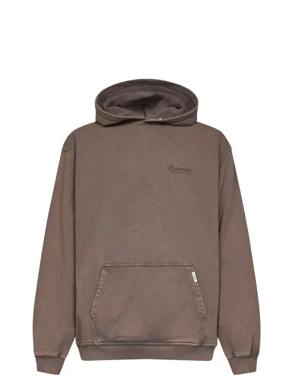 REPRESENT Owners Club Script Hoodie - Brown