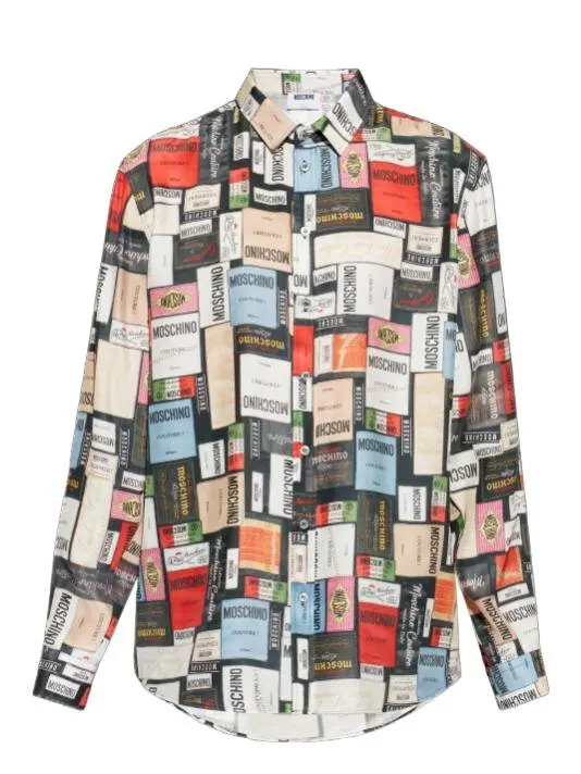 Moschino Printed Long-sleeved Shirt - Multicolor
