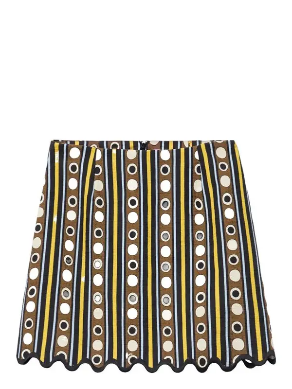 La DoubleJ Baia Mini Skirt In Sanctuary Pattern - Black
