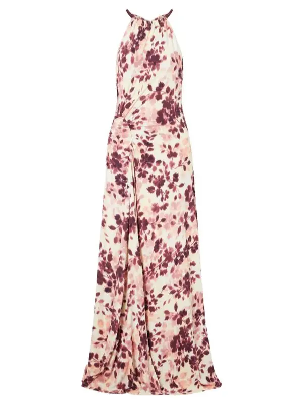 Simkhai Cerin Floral-print Draped Maxi Dress - Multicolor
