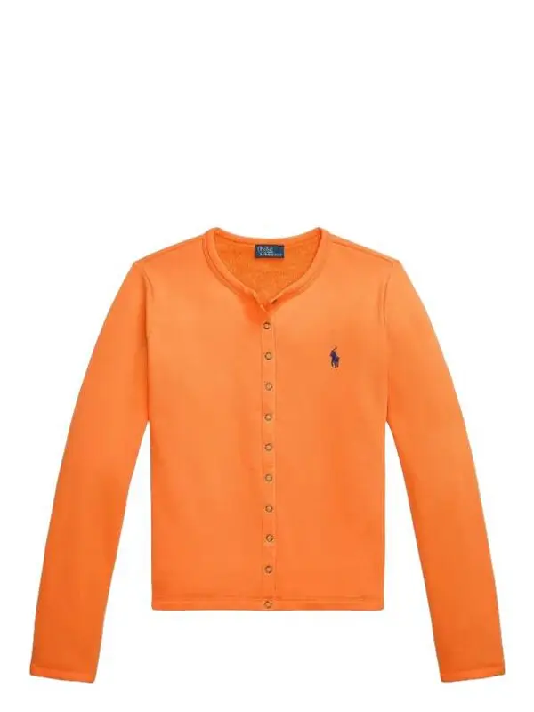 Polo Ralph Lauren Long Sleeve Snap Button Cardigan - Orange