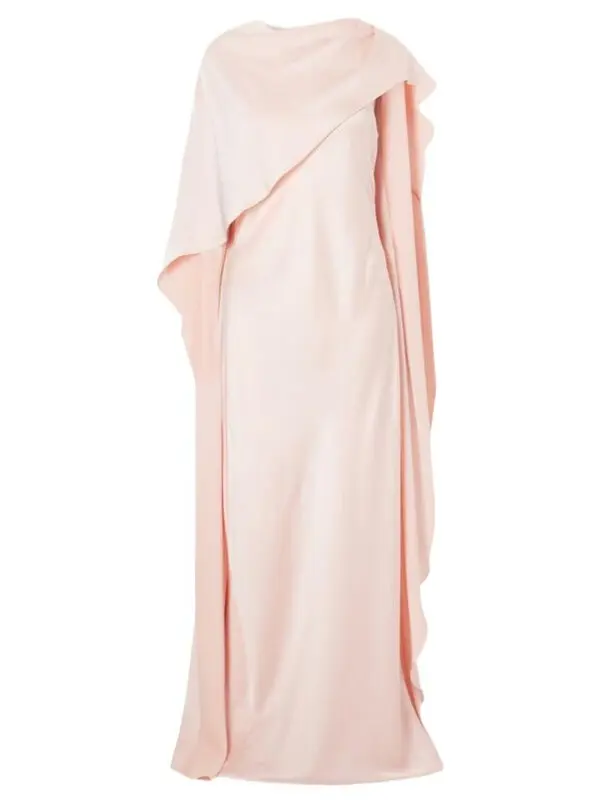 Simkhai Shawl Draped Gown - Pink