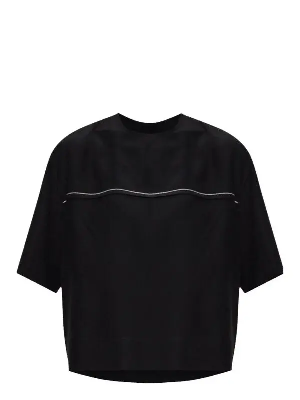 Marni Contrast-stitch Silk T-shirt - Black