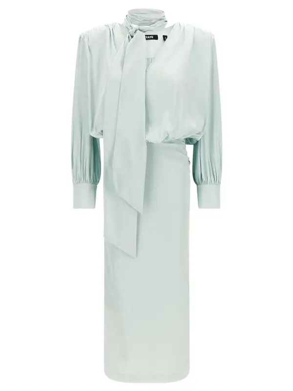 ROTATE BY BIRGER CHRISTENSEN Ruched Scarf Long Dress - No