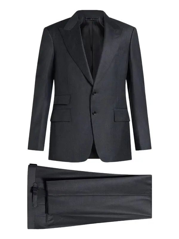 TOM FORD Long-sleeved Suit Jacket And Trousers Set - Black