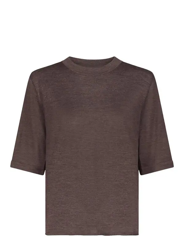 LOULOU STUDIO Short-sleeved T-shirt - Brown