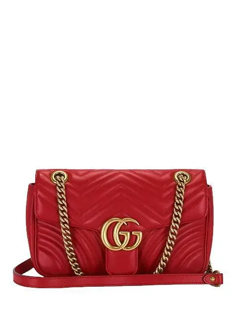 FWRD RENEW Gucci Gg Marmont Shoulder Bag - Red