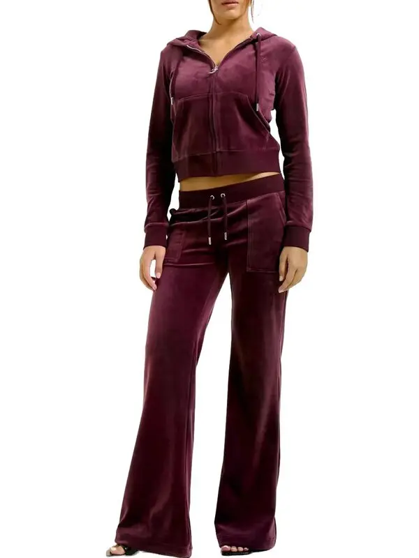 Juicy Couture Velour Zip-up Hoodie - Red
