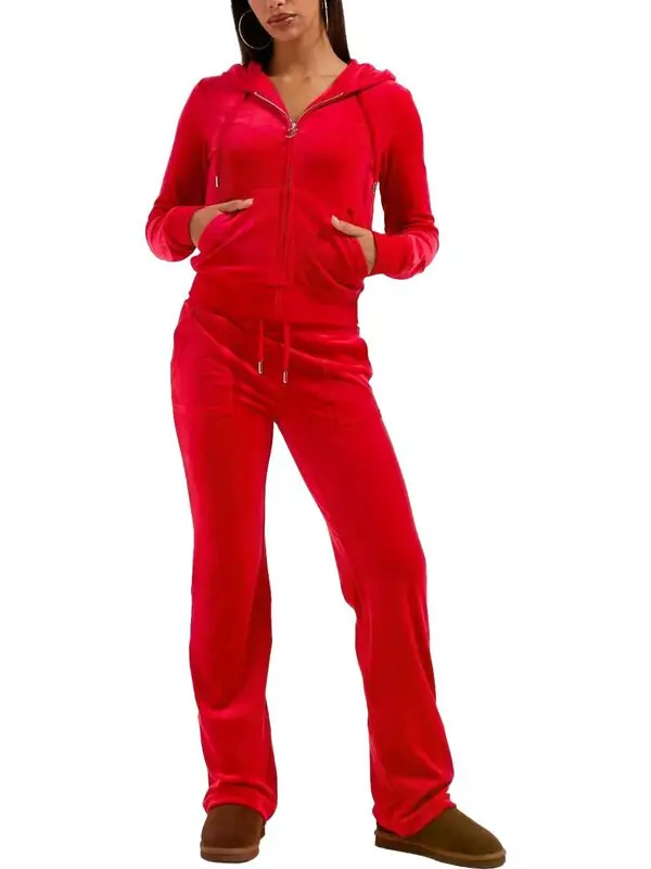 Juicy Couture Robertson Velour Hoodie - Red