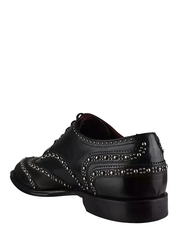 Dolce & Gabbana Studded Derby Shoes - Black