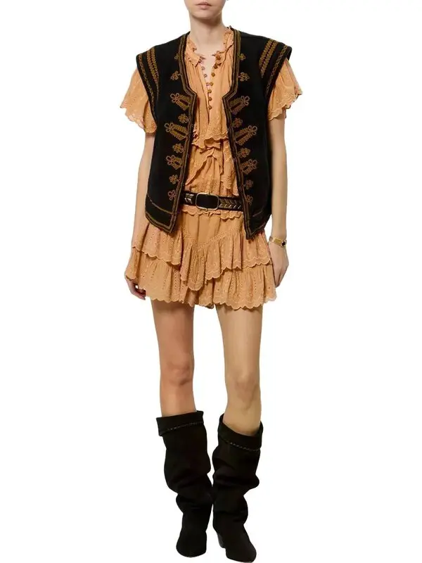 MARANT ETOILE Jocadia Broderie-anglaise Shorts - Brown