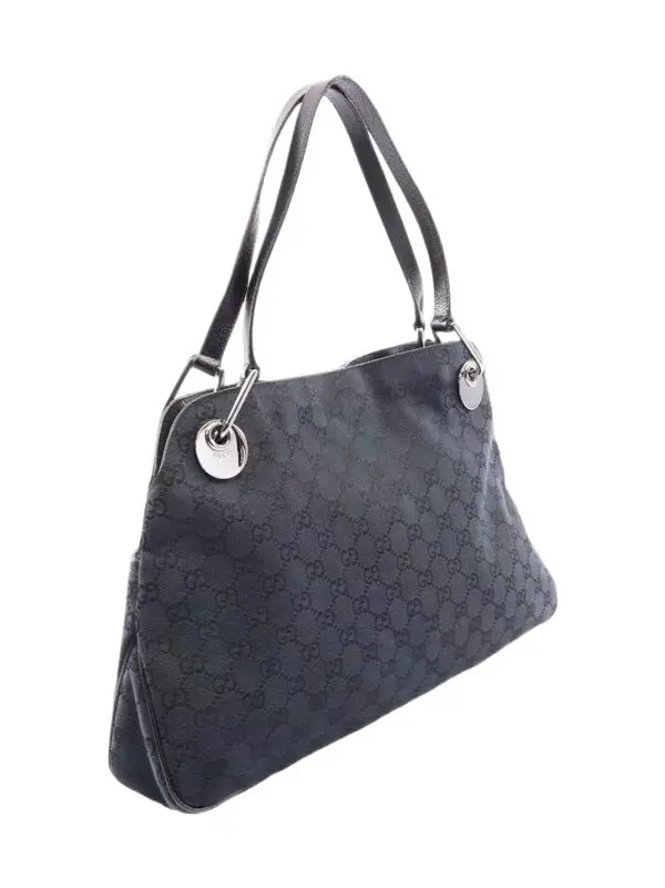 Gucci Eclipse Gg Canvas Shoulder Bag - Black