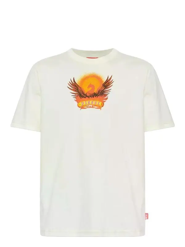 DIESEL® T-adjust-aa1 Graphic-print T-shirt - Neutrals