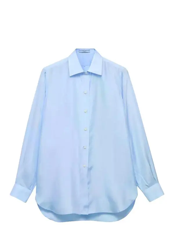 Prada Silk Poplin Shirt - Blue