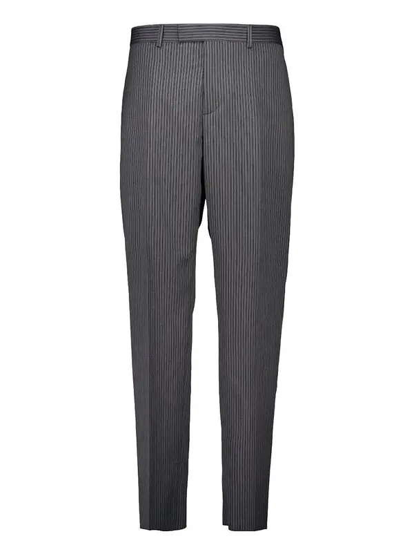 Dior Virgin Wool Tailored Trousers - Grey