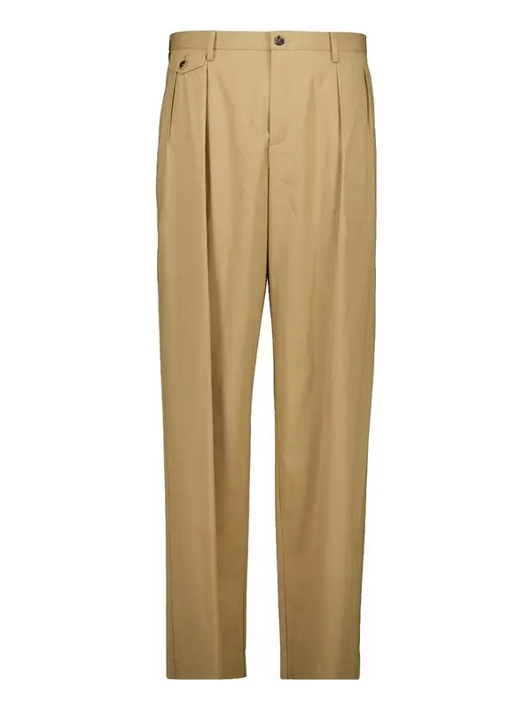 Dior Two Pleat Pocket Viscose Trousers - Beige