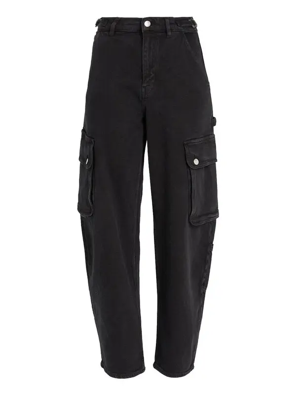 Maje High-rise Cargo Jeans - Black