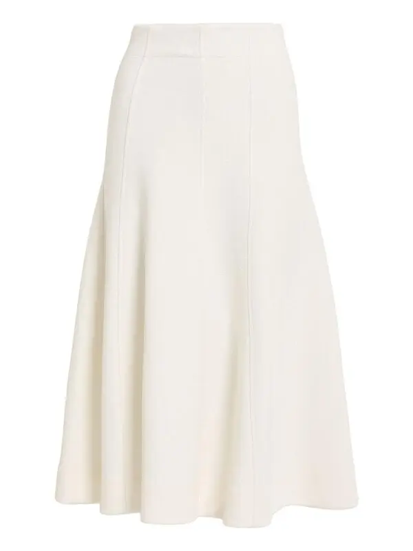 JIL SANDER Crepe Midi Skirt - Ivory