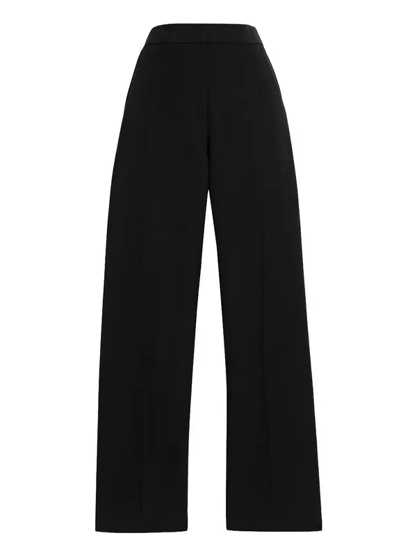 JIL SANDER Crepe Straight-leg Tailored Pants - Black