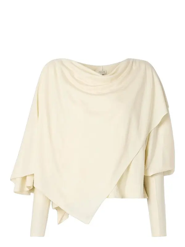 SALON 1884 Lazelle Layered Wool Top - Cream