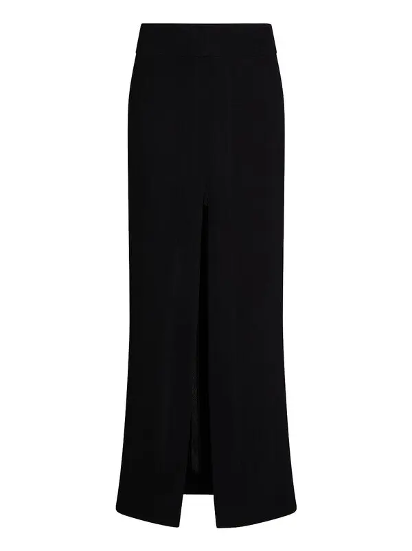 TOTEME Crepe Maxi Skirt With Side Split - Black