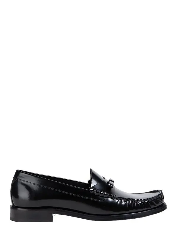 STUART WEITZMAN Lottie Bow Detailed Patent Leather Loafers - Black
