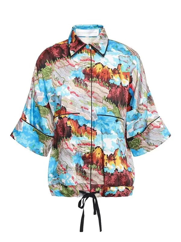 Victoria Beckham Printed Twill Shirt - Multicolor