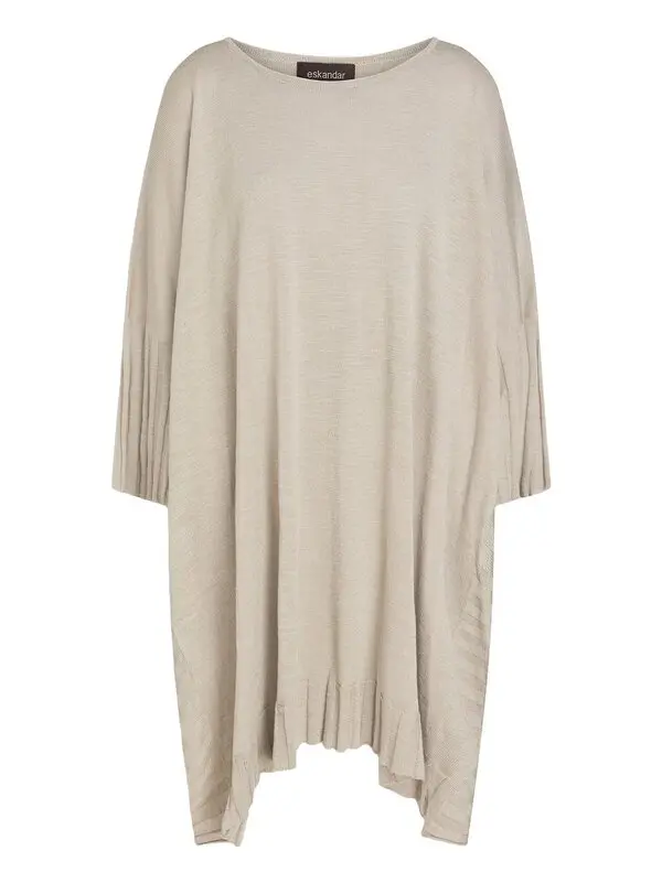 Eskandar Linen And Silk Blend Sweater - Gray
