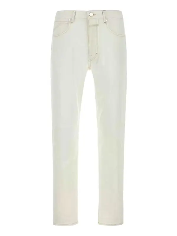 Closed Logo Patch Straight Leg Jeans - Neutrals