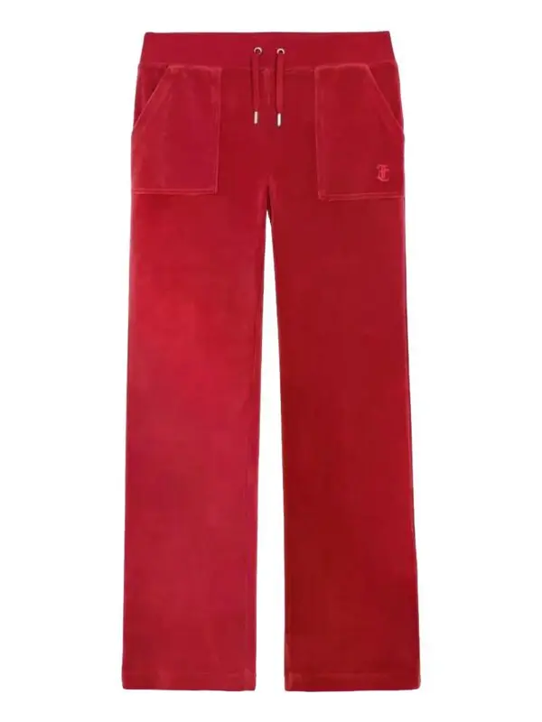 Juicy Couture Astor Velour Track Pants - Red