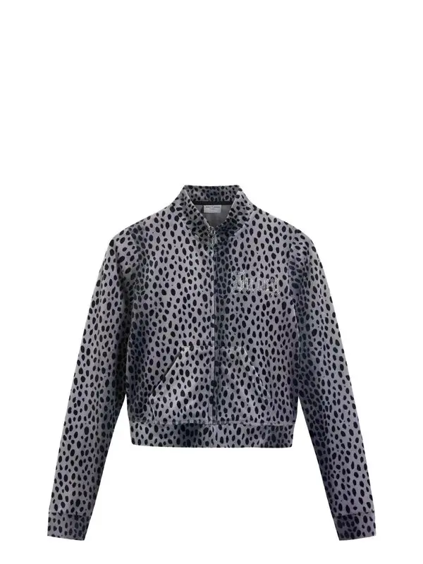 Juicy Couture Cheetah Print Velour Sweatshirt - Grey