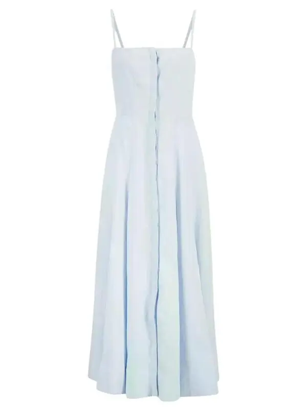 Gabriela Hearst Magritte Sleeveless Midi Dress - Blue